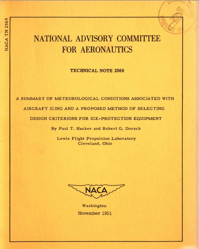 The Historical Selected Bibliography of NACA-NASA Icing Publications